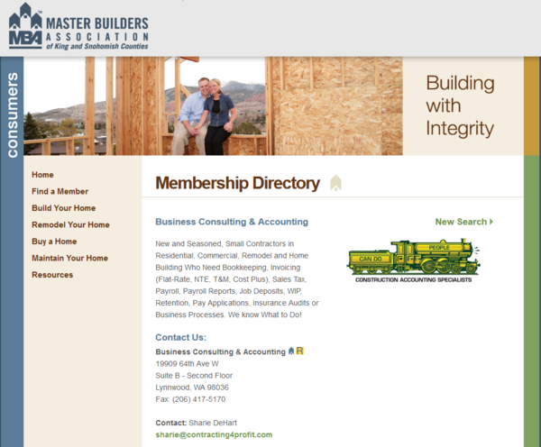 Master Builders Association Application