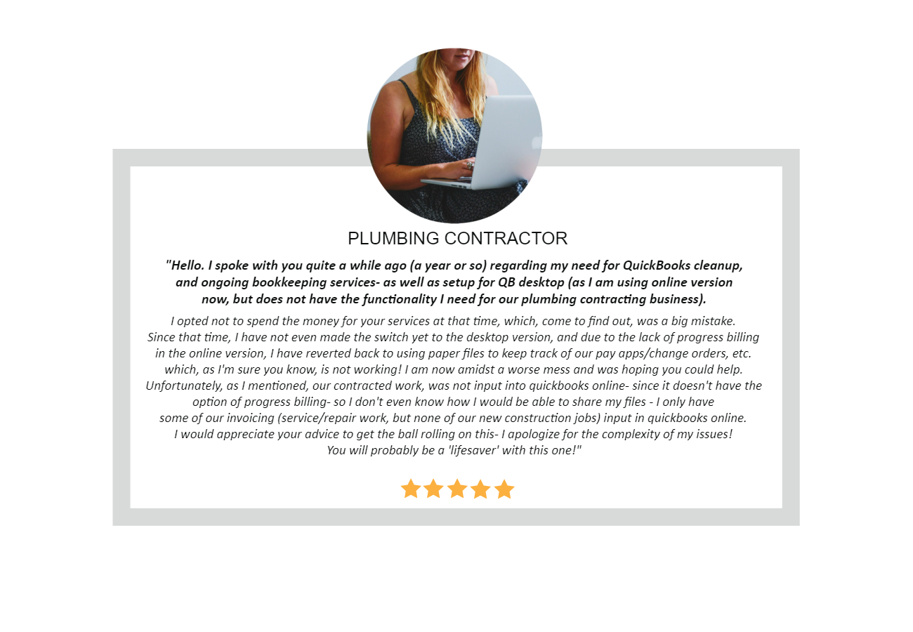 Contractor Bookkeeping Review